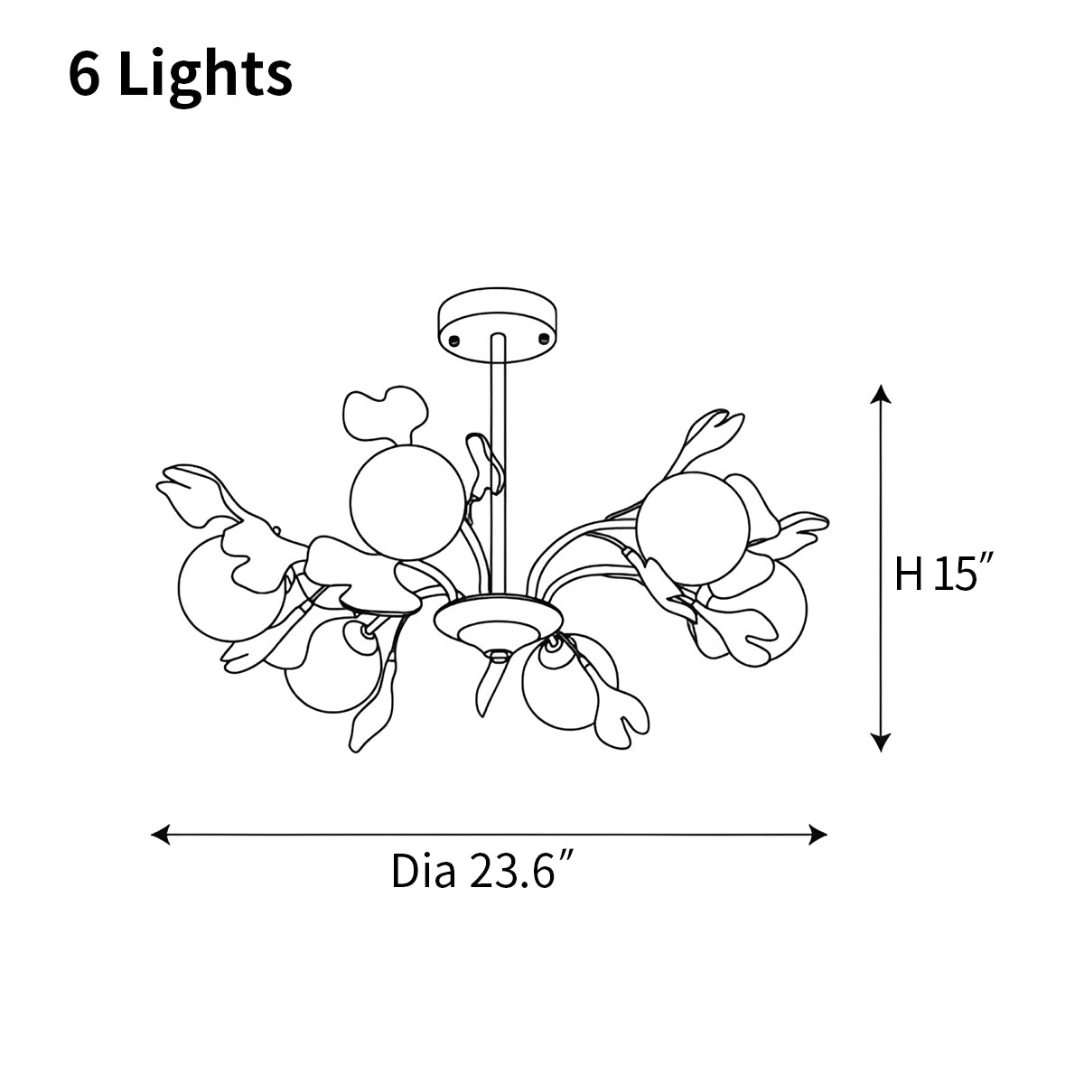 Antizer Thalassa Gingko Chandelier for Living Room – Antizer Lighting