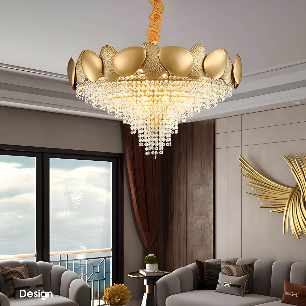 Antizer Luxurious Crystal Golden Chandelier – Antizer Lighting