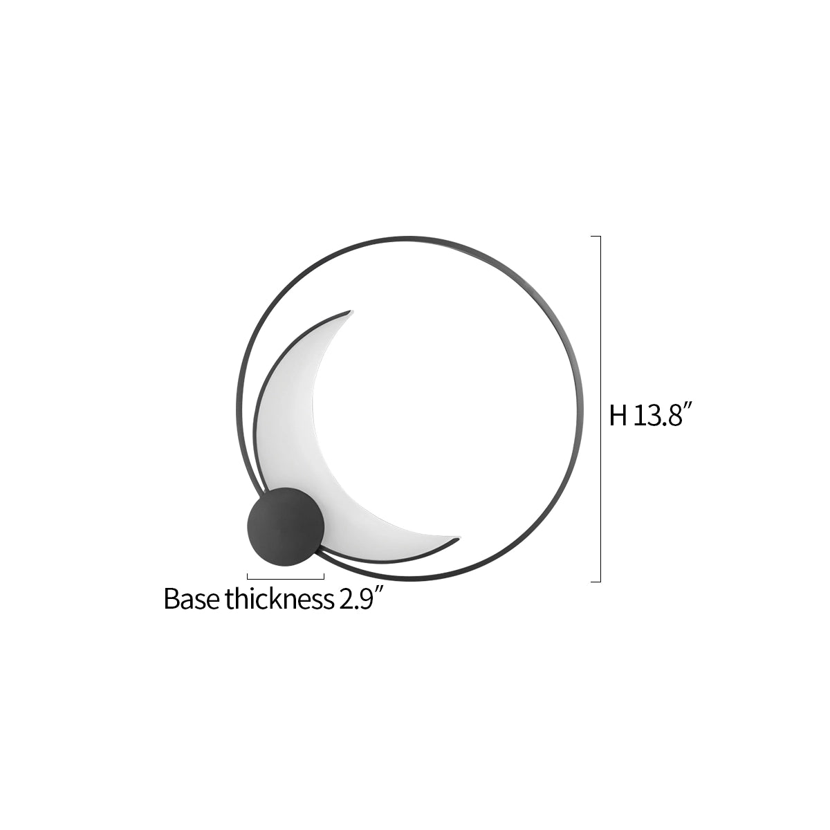 Antizer Solar Outdoor Moon Wall Lamp – Antizer Lighting